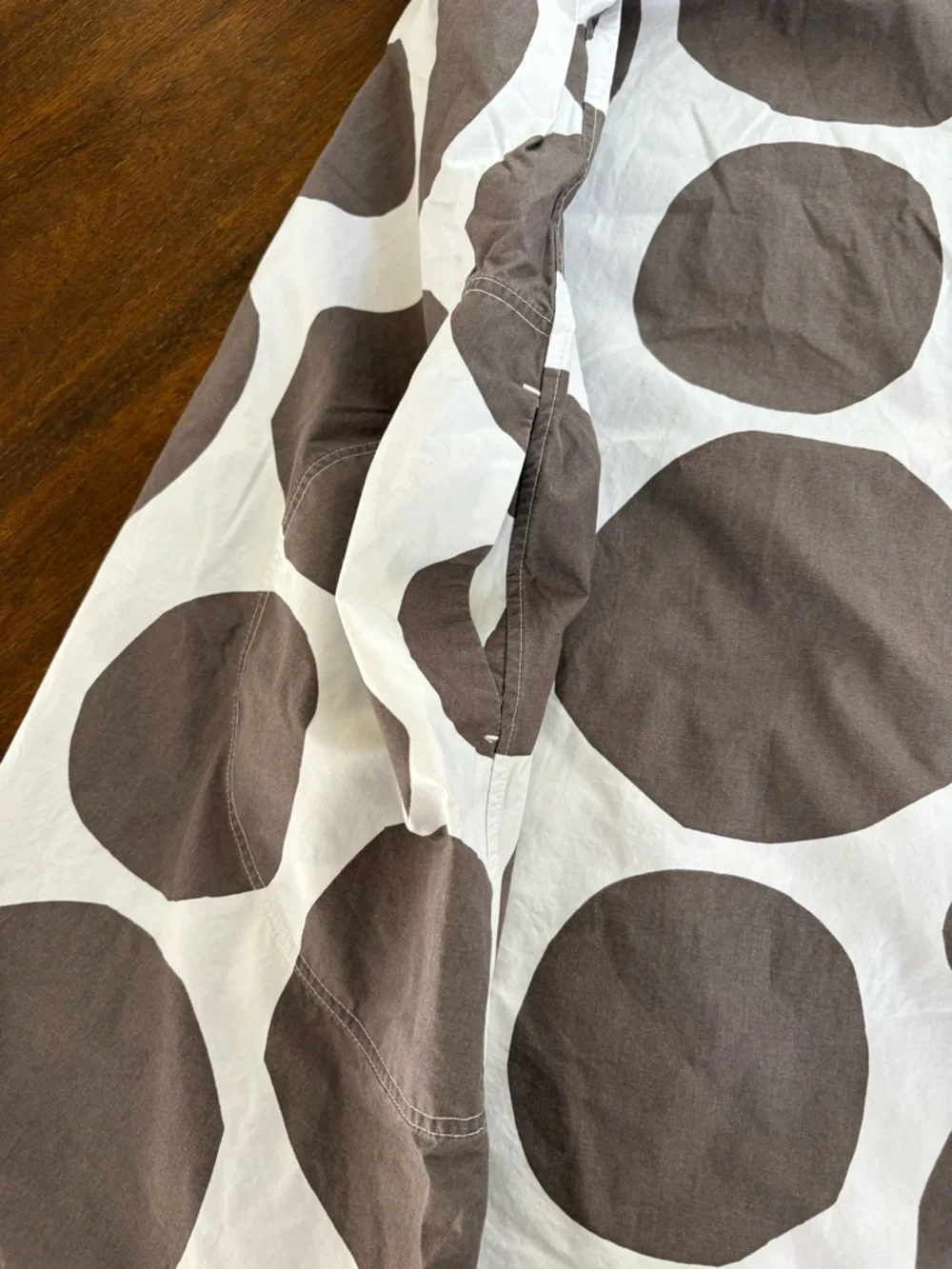 Marimekko | Dresses | Marimekko X Uniqlo Xs Brown Polka Dots Aline ...